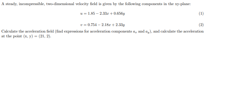 Solved u=1.85−2.33x+0.656yv=0.754−2.18x+2.33y Calculate the | Chegg.com