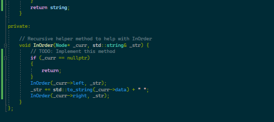 Solved right = nullptr; \} parent = _parent; // Data menbers | Chegg.com