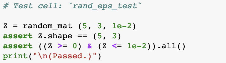 Solved Implement a function that returns an m×n matrix whose | Chegg.com