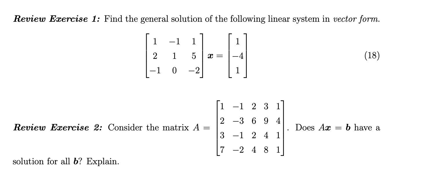 Solved Review Exercise 1: Find the general solution of the | Chegg.com