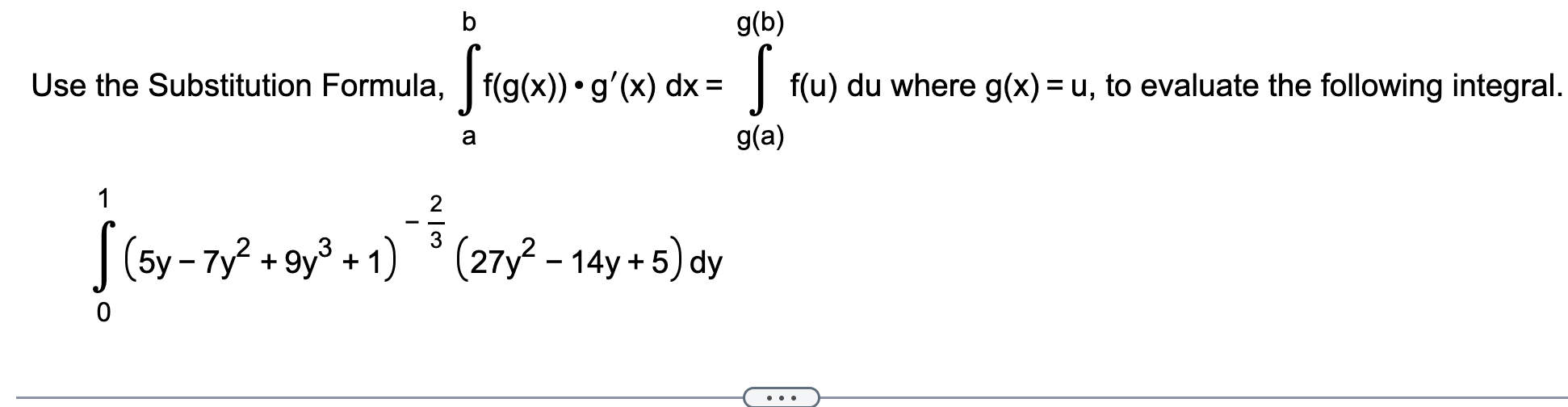 Solved Use the Substitution Formula, | Chegg.com