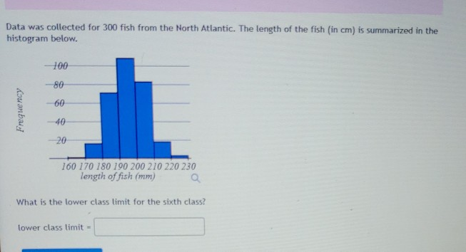 Solved Data was collected for 300 fish from the North | Chegg.com
