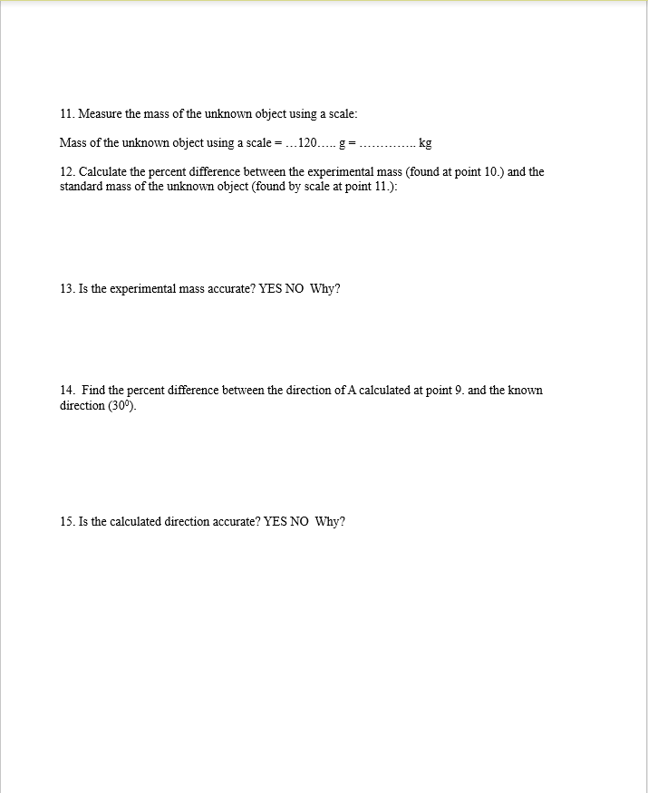 Solved Name Class Section Force Table Lab Report Table 1 | Chegg.com