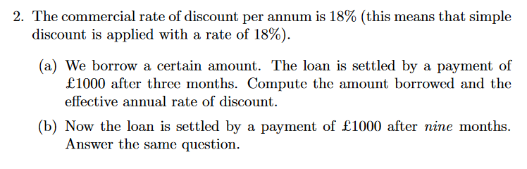 Solved How to find Effective annual rate of discount in | Chegg.com