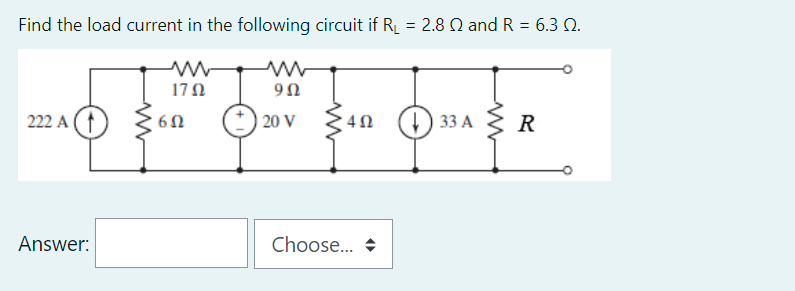 Solved Find the load current in the following circuit if | Chegg.com