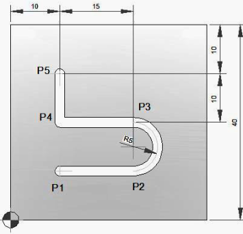 Write CNC part program to produce the groove as shown | Chegg.com