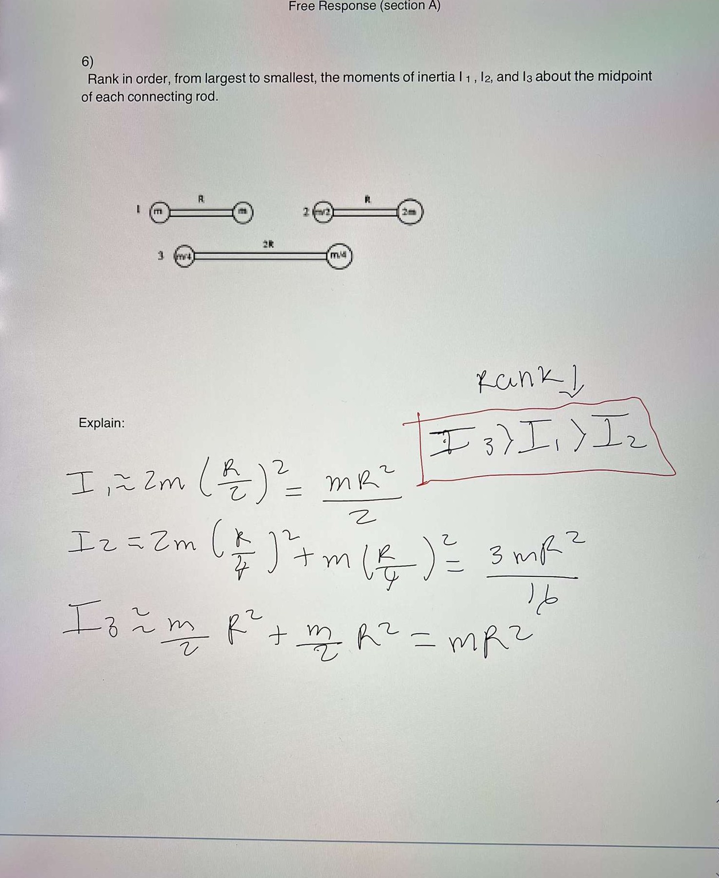 Solved 6) Rank in order, from largest to smallest, the | Chegg.com