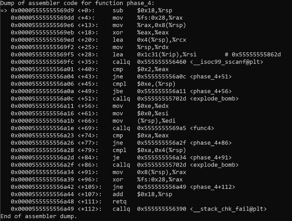 Hello! bomb lab phase_4 I believe the first number is | Chegg.com
