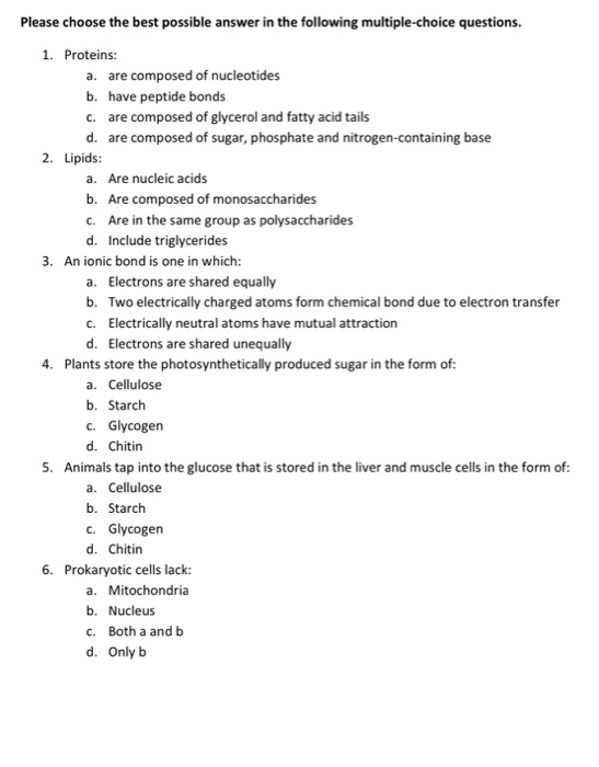 Solved Please choose the best possible answer in the | Chegg.com