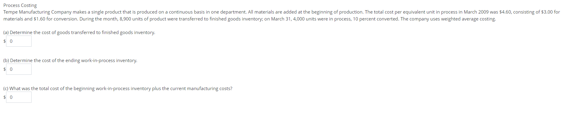 Solved (a) Determine the cost of goods transferred to | Chegg.com