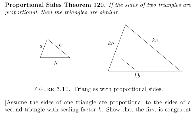 Solved Proportional Sides Theorem 120. If the sides of two | Chegg.com