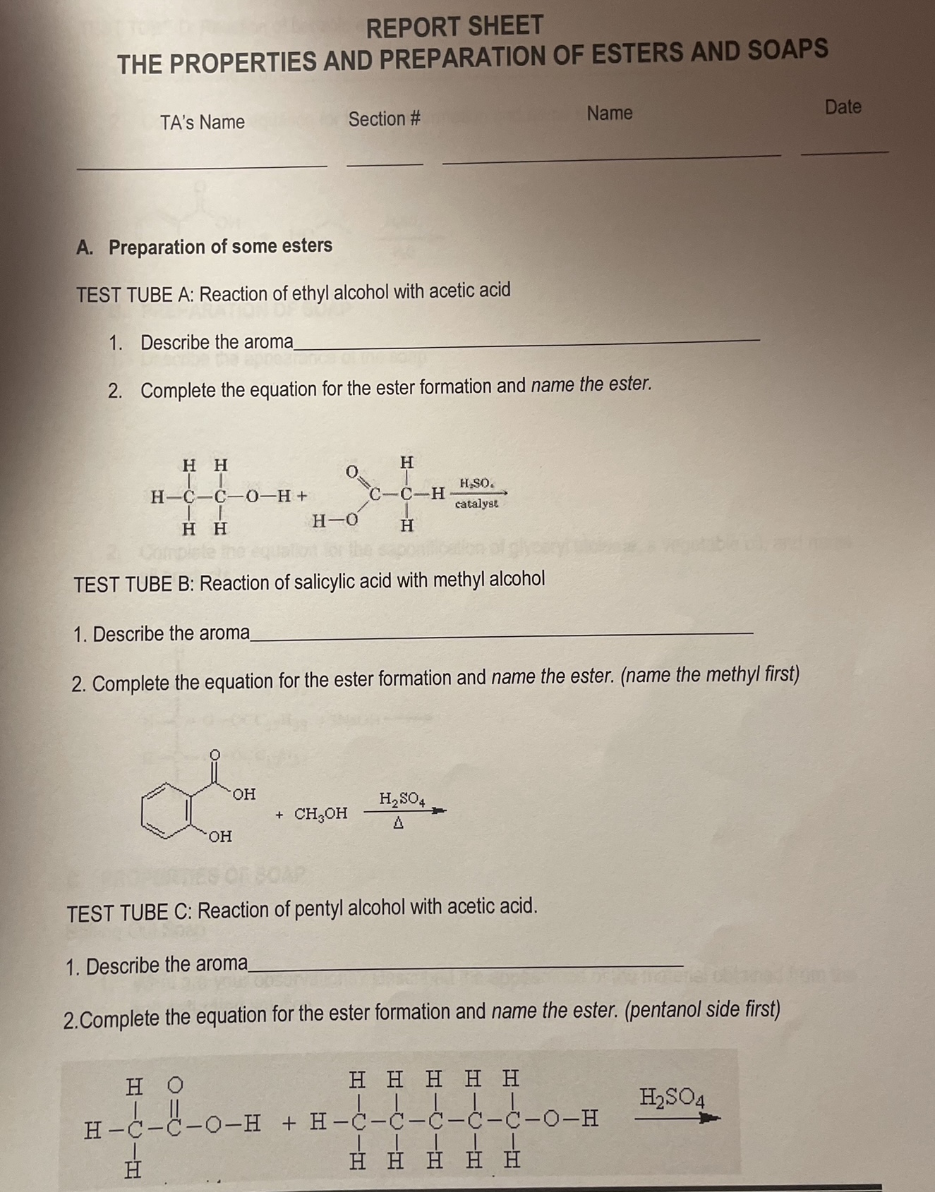 Solved 2. Dis the collected material form suds when shaken | Chegg.com