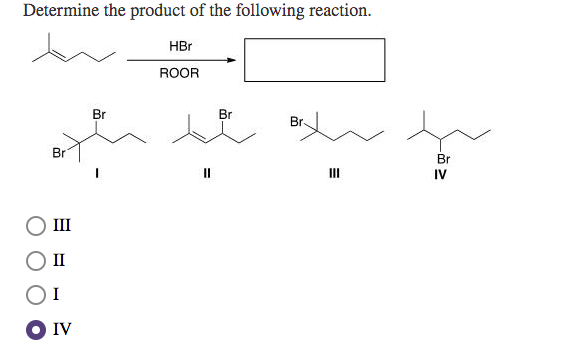 Solved Determine the product of the following reaction. HBO | Chegg.com