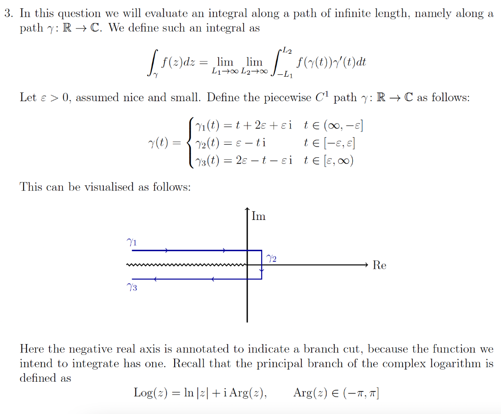 In this question we will evaluate an integral along a | Chegg.com