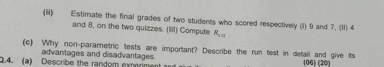 Solved Q.3 (a) Describe the linear regression model. Explain | Chegg.com