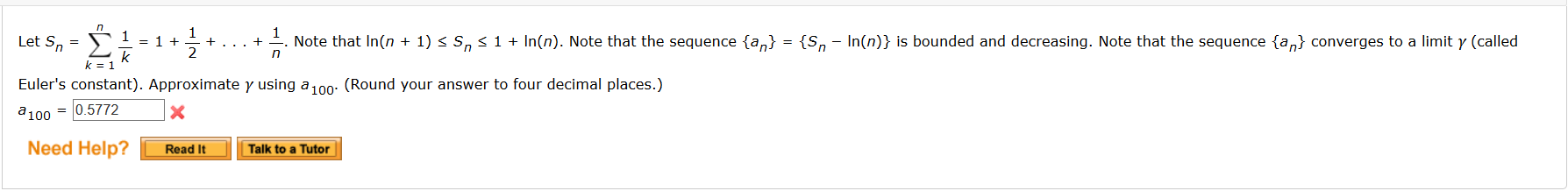 Solved Approximate γ using a100. (Round your answer to four | Chegg.com