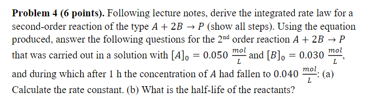 Solved Problem 4 (6 points). Following lecture notes, derive | Chegg.com