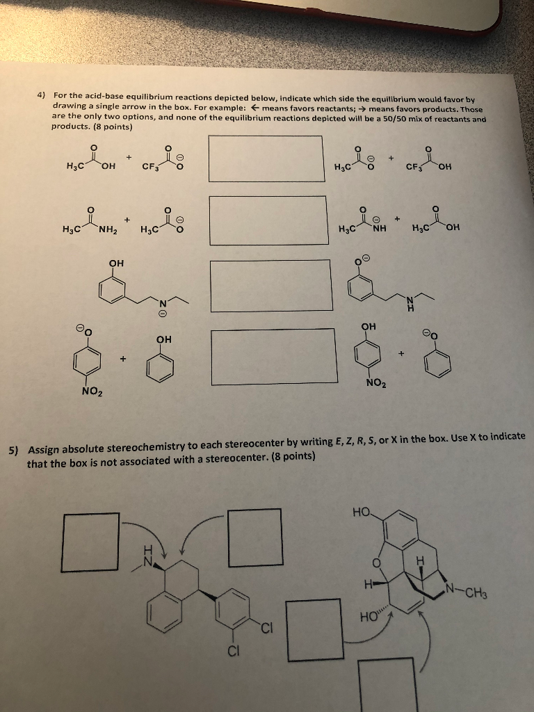 Solved CF3 O CF, OH 4) For the acid-base equilibrium | Chegg.com