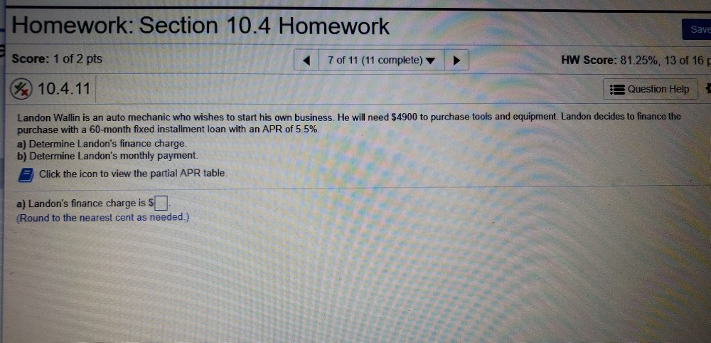 Solved Homework Section 10 4 Homework Save Score 1 Of 2