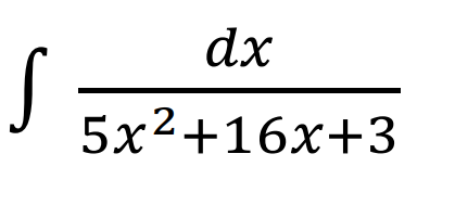 Solved ∫5x2+16x+3dx | Chegg.com