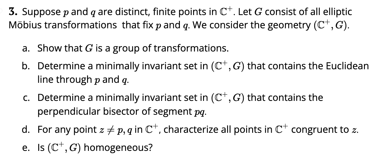Solved Suppose p ﻿and q ﻿are distinct, finite points in C+. | Chegg.com
