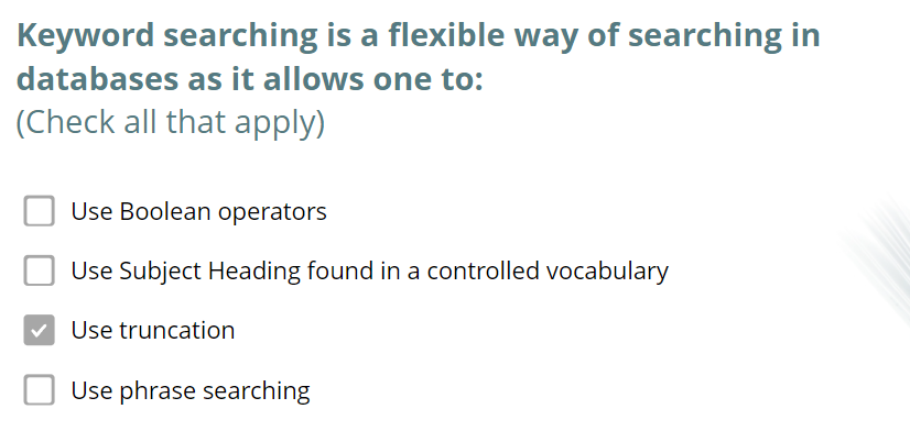 Keyword searching is a flexible way of searching in | Chegg.com