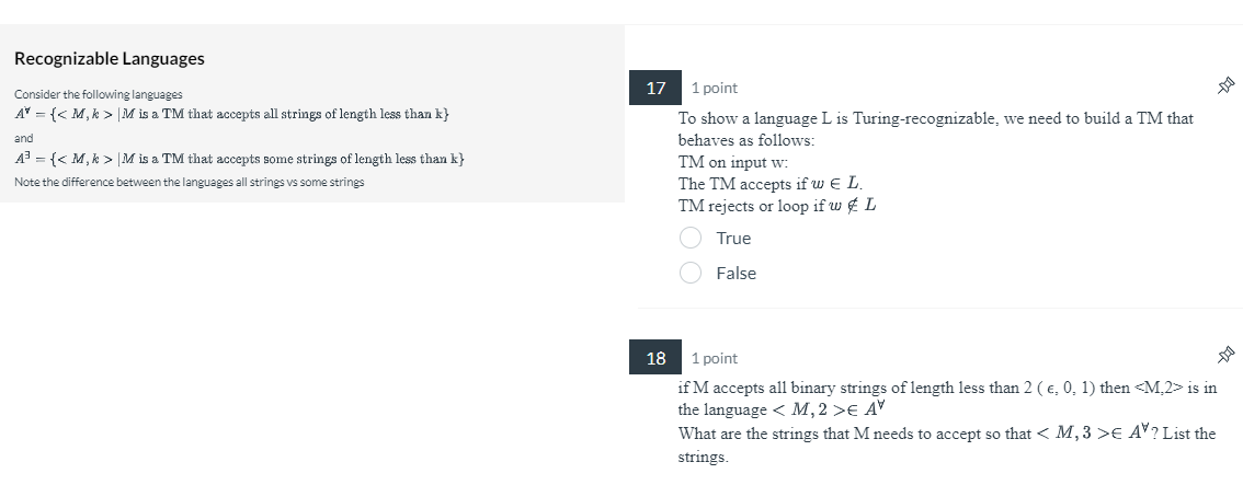 Solved Recognizable LanguagesConsider the following | Chegg.com