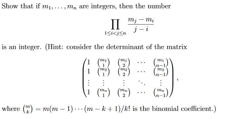 Solved Show that if m1,…,mn are integers, then the number | Chegg.com