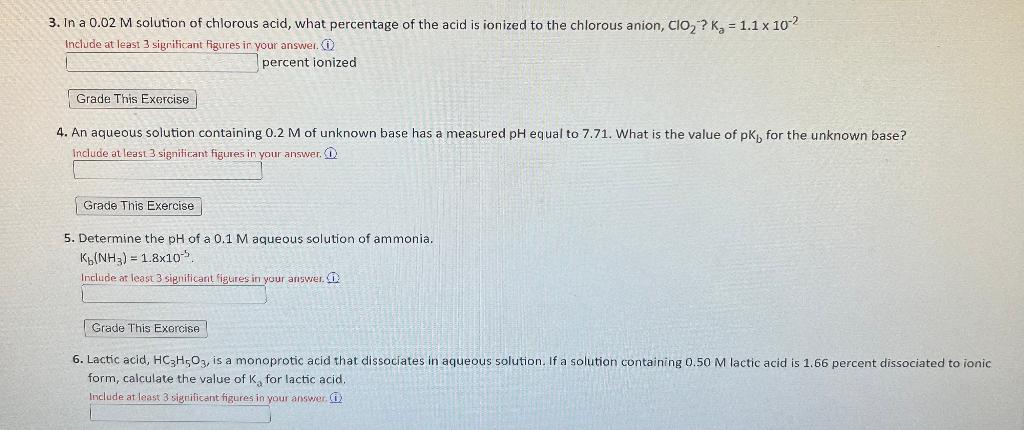 Solved 3. In a 0.02M solution of chlorous acid, what | Chegg.com