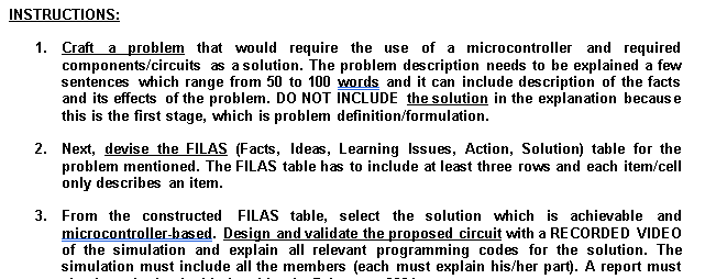 INSTRUCTIONS: 1. Craft a problem that would require | Chegg.com