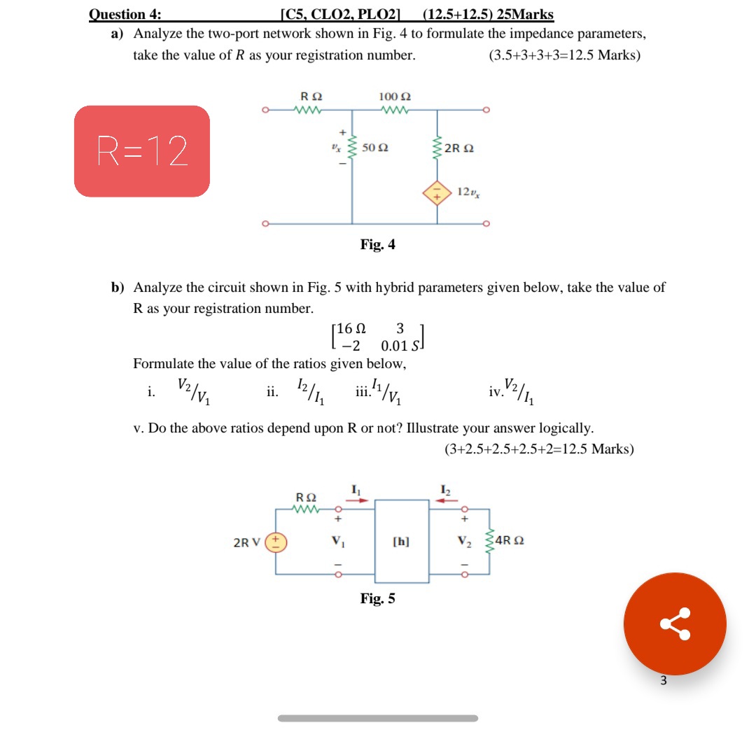 Solved Question 4: [C5, CLO2, PLO2) (12.5+12.5) 25Marks a) | Chegg.com
