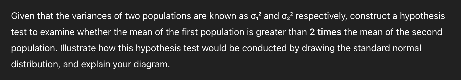 Solved Given that the variances of ﻿two populations are | Chegg.com