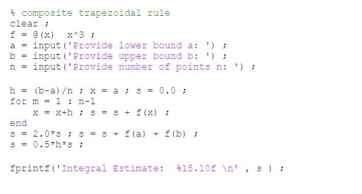 Solved In example 7A, the composite trapezoidal rule for | Chegg.com
