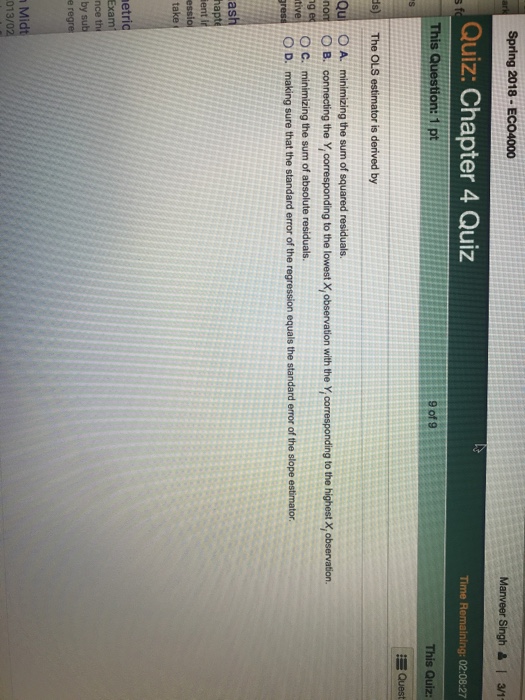 Solved nis dueston: 1 pt 1 of 9 The regression R? is defined | Chegg.com