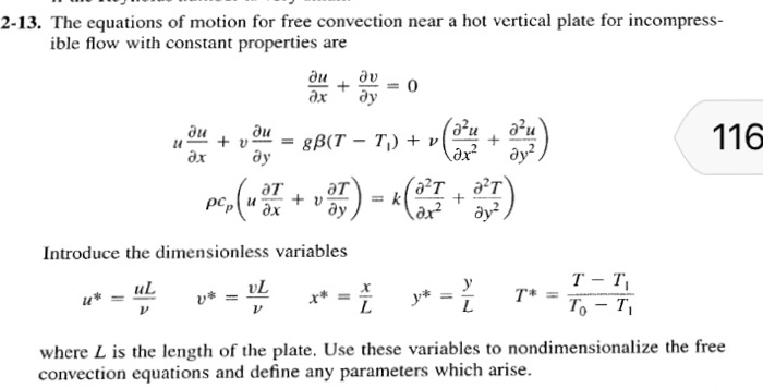Solved 2-13. The equations of motion for free convection | Chegg.com