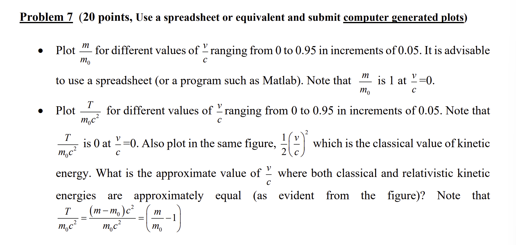 Solved oblem 7 (20 points, Use a spreadsheet or equivalent | Chegg.com