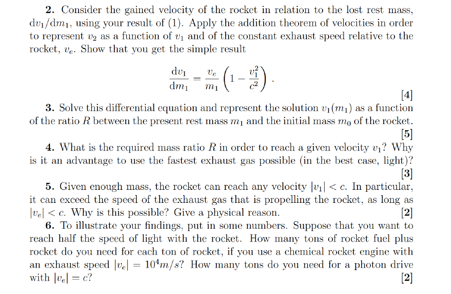 Solved Relativistic rocket science. A rocket is initially at | Chegg.com