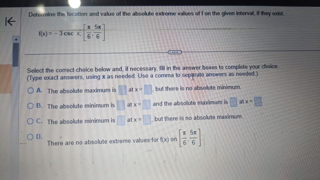 Solved Determine the location and value of the absolute | Chegg.com