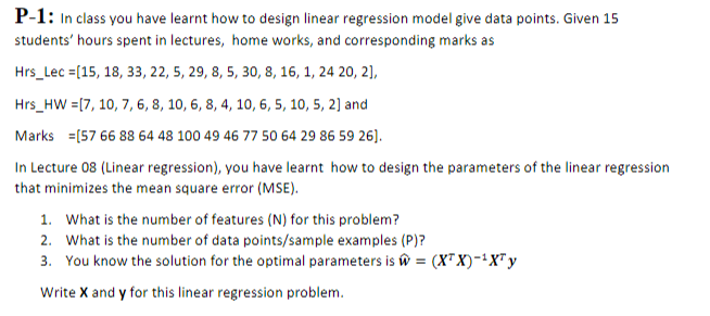 Solved P-1: In class you have learnt how to design linear | Chegg.com
