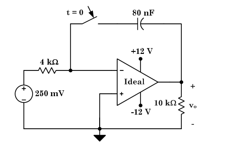 Solved Given: The operational amplifier in the above circuit | Chegg.com