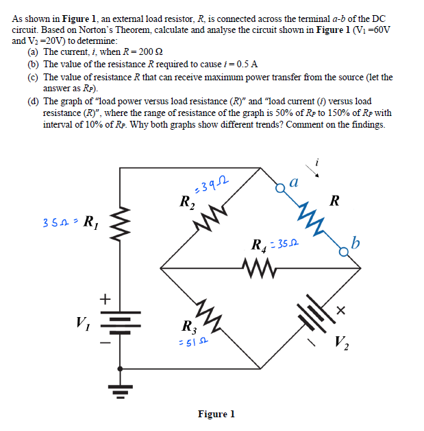 Solved As shown in Figure 1, an external load resistor, R, | Chegg.com