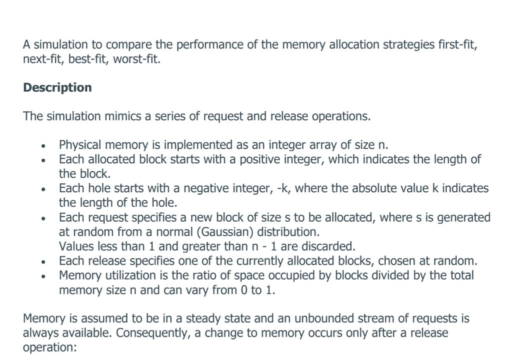 The objective is to create a simulation that compares | Chegg.com