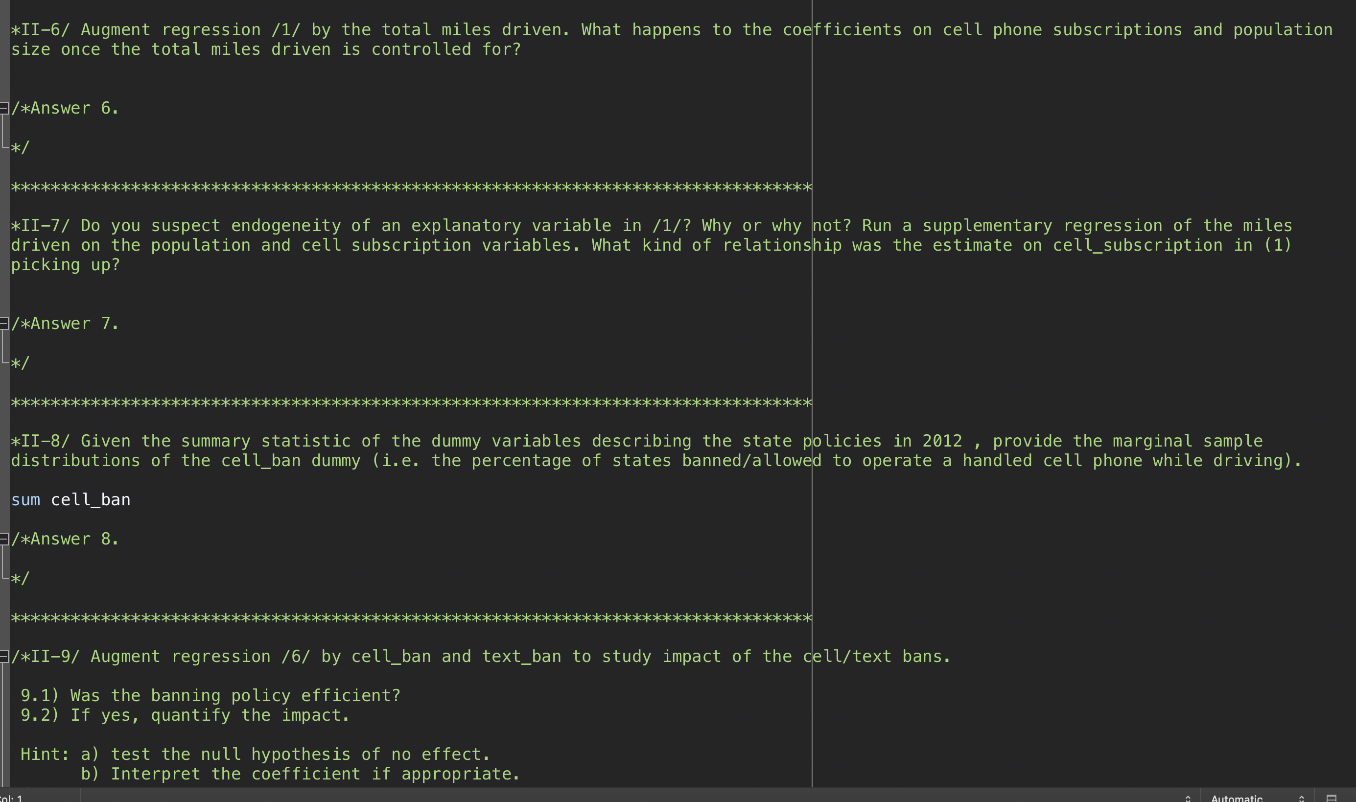 Solved *II-6/ Augment regression /1/ by the total miles | Chegg.com