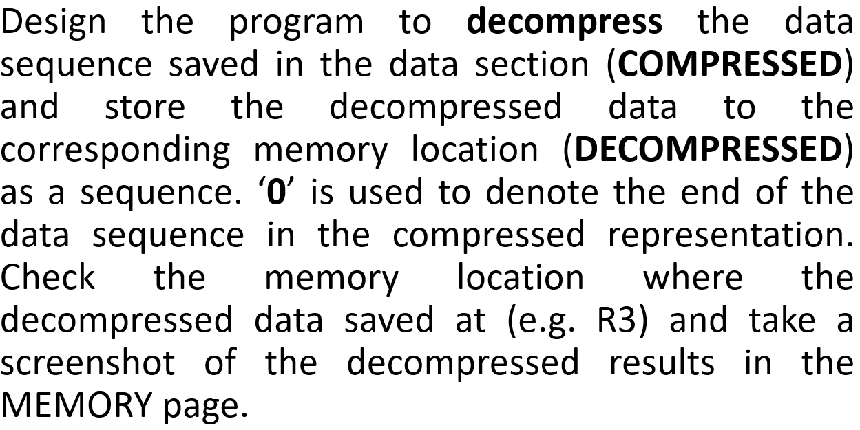 Design the program to decompress the data sequence | Chegg.com