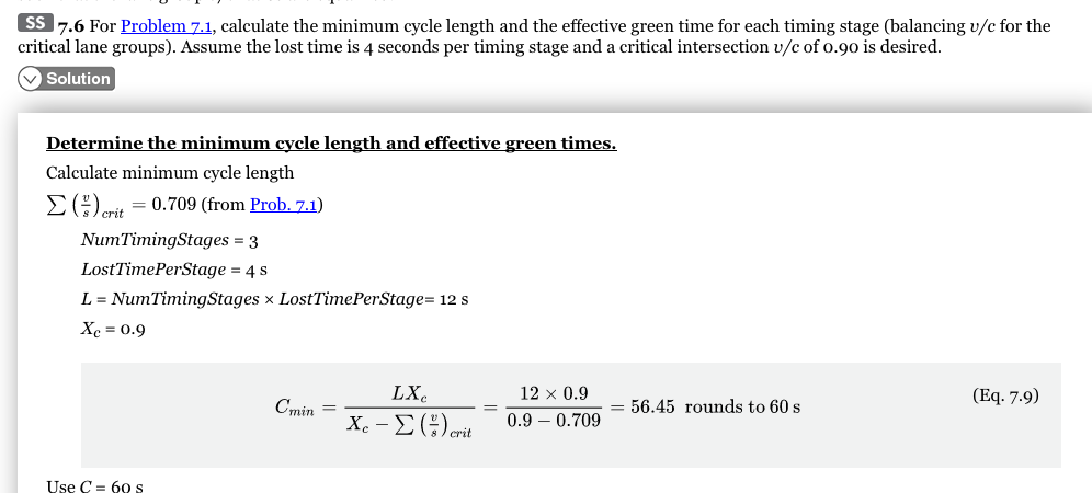 Solved 7.43 For Problem 7.6, calculate the southbound | Chegg.com