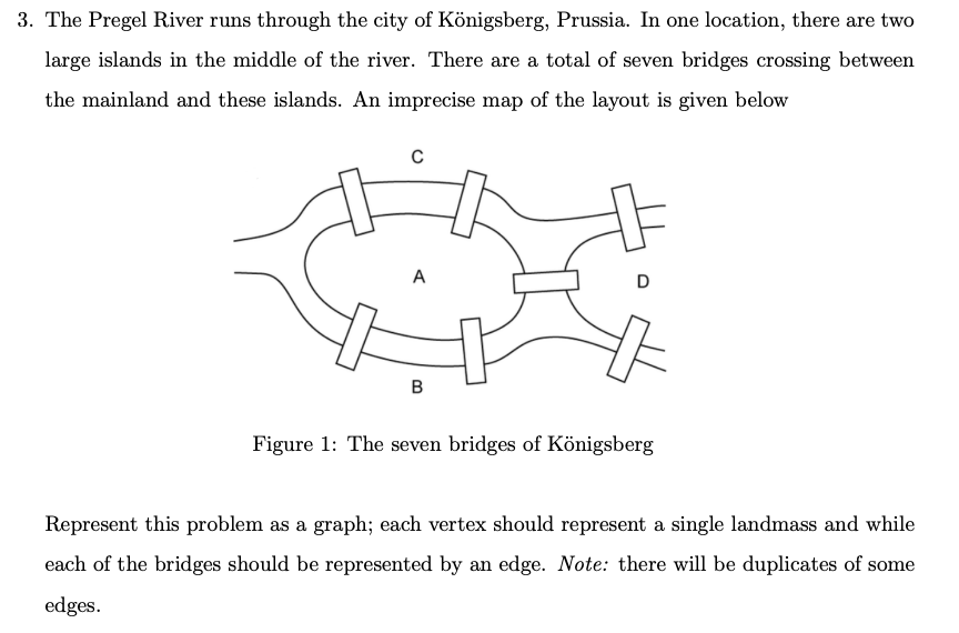 Solved 3. The Pregel River runs through the city of | Chegg.com