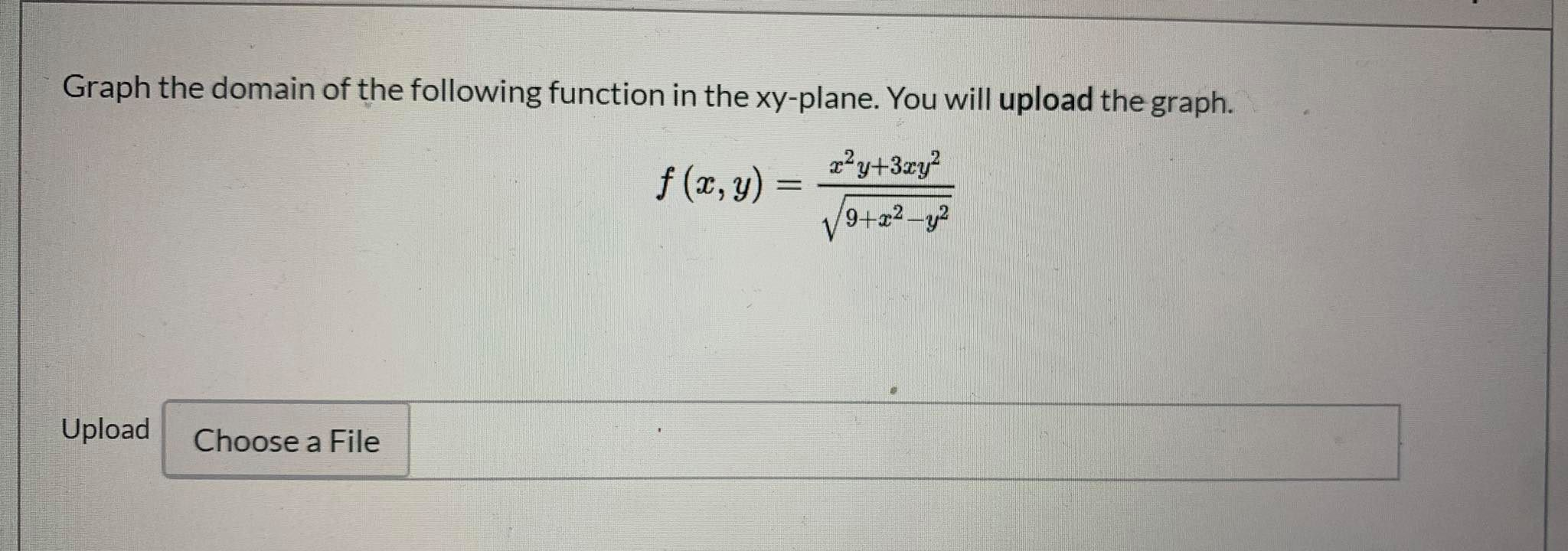 Solved Graph the domain of the following function in the | Chegg.com