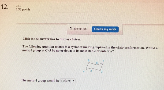 Solved 12. value 3.33 points 1 attempt left Check my work | Chegg.com