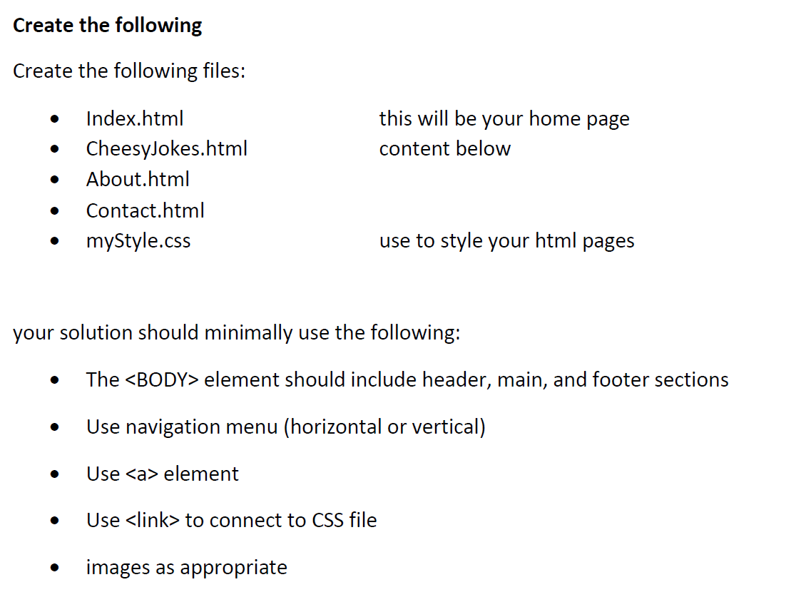 Solved your solution should minimally use the following: - | Chegg.com