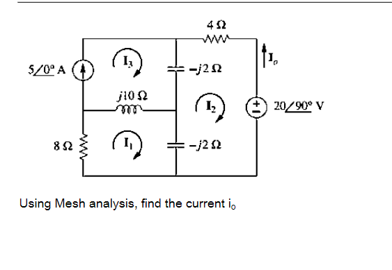 Solved Using Mesh analysis, find the current i0 | Chegg.com